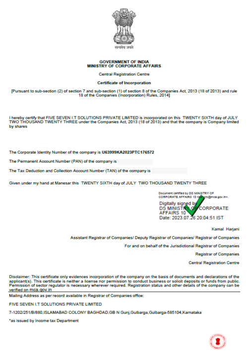 Our Recognition - Five Seven I.T Solutions